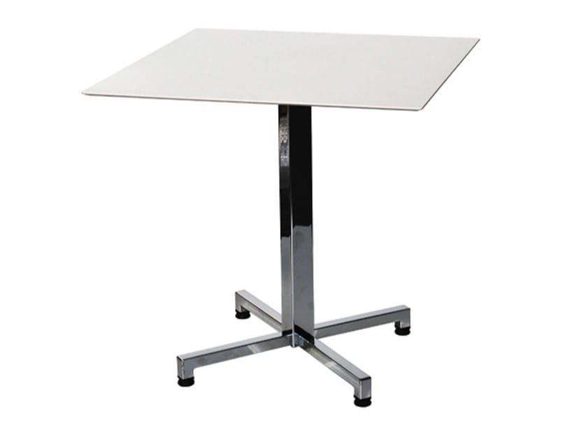 Square steel and wood table SIENA By Belca