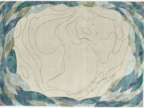 Handmade rug SILKEN SHELLAC By Deirdre Dyson