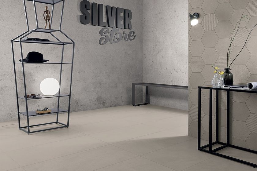 Indoor/outdoor porcelain stoneware wall/floor tiles SILVER STONE SILVER ...