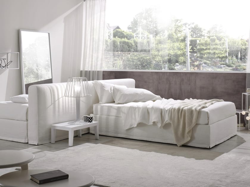 WONDER Storage bed with upholstered headboard By Duomo Design