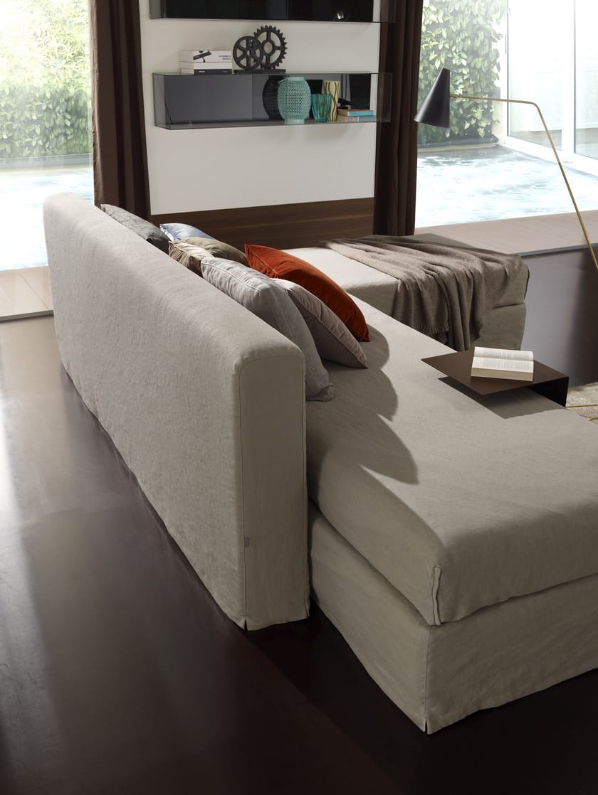 WONDER Letto contenitore con testiera imbottita By Duomo Design