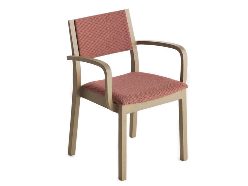 Upholstered stackable chair with armrests SINTESI 01521 Sintesi ...