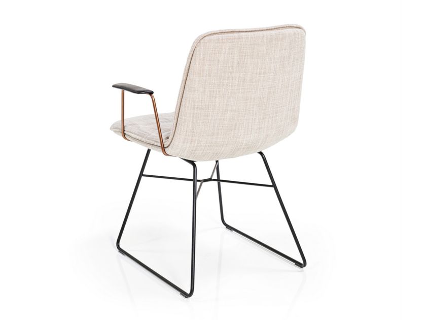 SHILO Sled base upholstered fabric chair with armrests By Wittmann ...