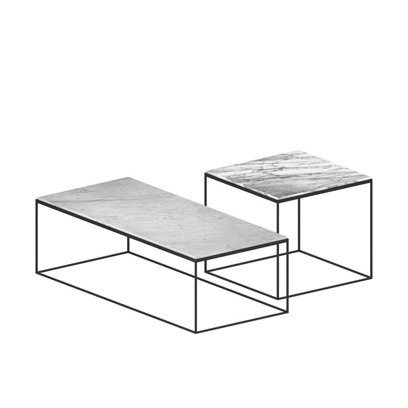 SLIM MARBLE Square Carrara marble coffee table By Zeus | design ...
