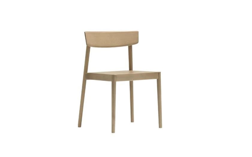SMART SI0610 Stackable beech chair open back By Andreu World