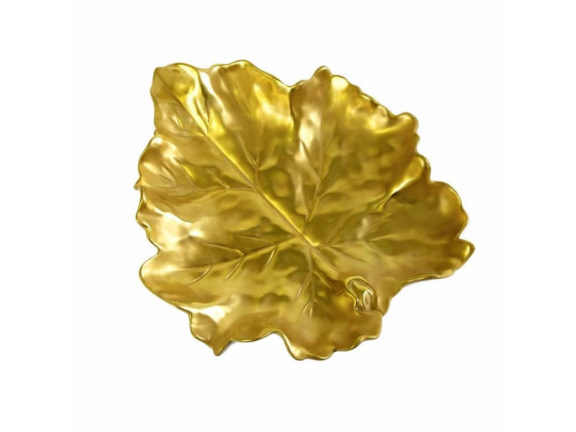 SMOOTH LEAF - GOLD Serviertablett By VILLARI
