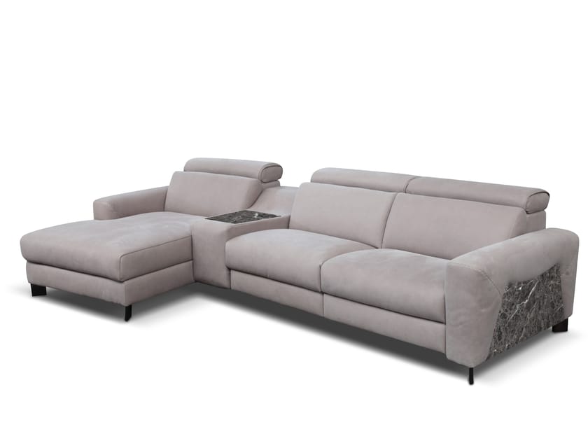 Divano componibile reclinabile con chaise longue SNUG By Rossini Sofas
