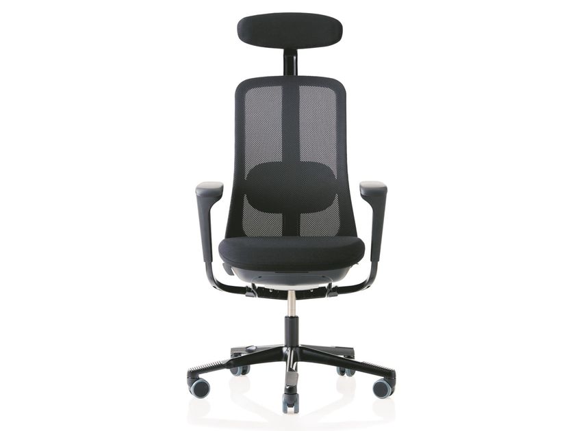 SOFI MESH Fabric office chair with 5-Spoke base with headrest By HÅG