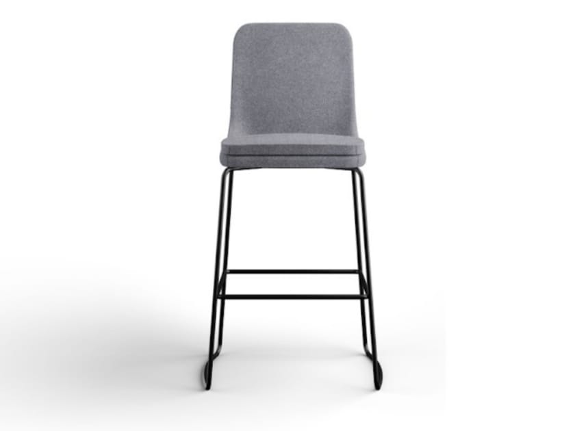 SOFIE Sled base high fabric stool By ROSSIN | design Guggenbichler design