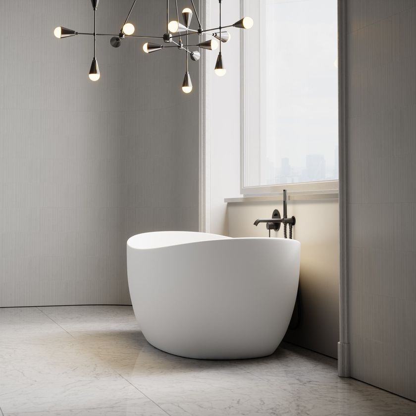 Vasca da bagno centro stanza ovale in Resin Stone SOHO - LUSSO ...