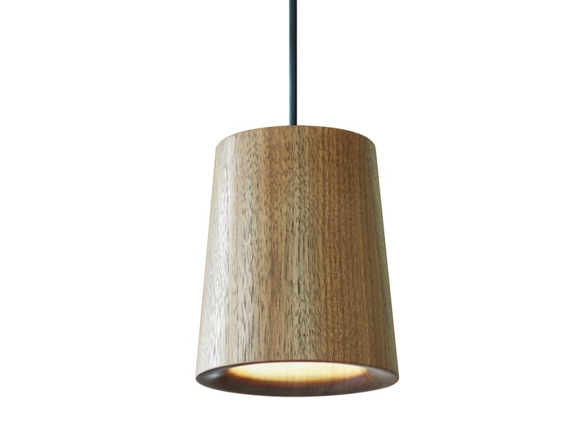 SOLID CONICAL | Walnut pendant lamp LED dimmable walnut pendant lamp By ...