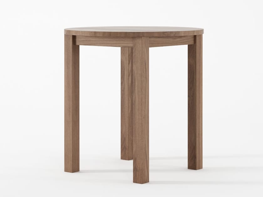 SOLID Square solid wood high table By KARPENTER | design Hugues Revuelta