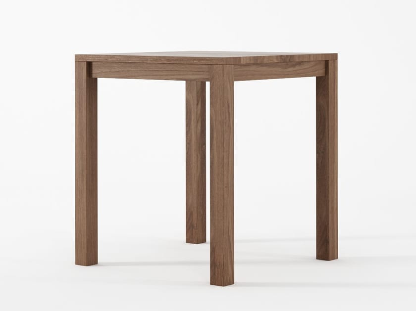 SOLID Square solid wood high table By KARPENTER | design Hugues Revuelta