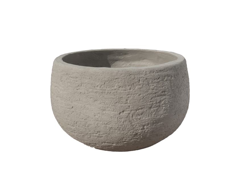 Pot de fleurs basse fait main SPINO Collection Cementeco By PAOLELLI GARDEN