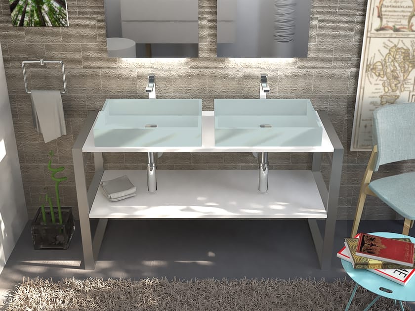SQUARE B | Lavabo a consolle Collezione Square By Technova