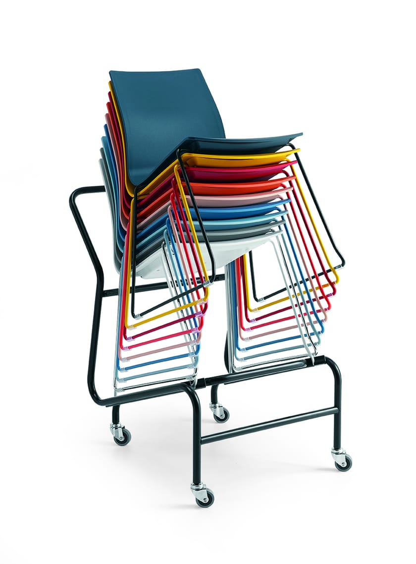 Q3 Sled base stackable polypropylene training chair By Sesta | design ...