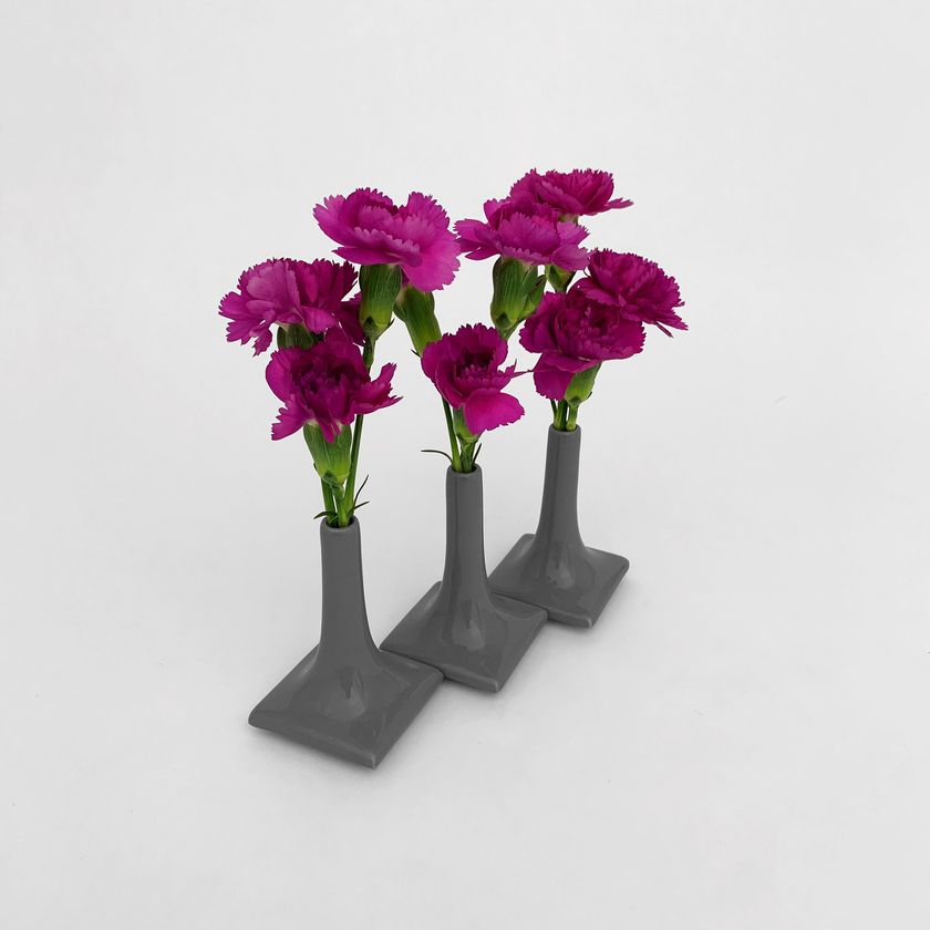 Set di 3 vasi modulari in gres ceramico STACKS | Set di vasi in gres ...
