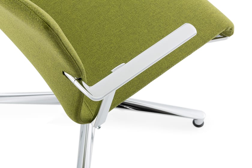 Sedia ufficio girevole in tessuto con braccioli a 5 razze STICK CHAIR ...