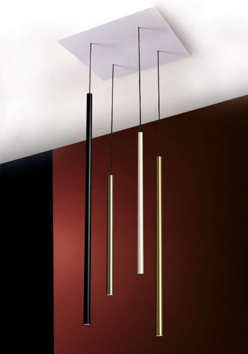LED brass pendant lamp STICK By EGOLUCE