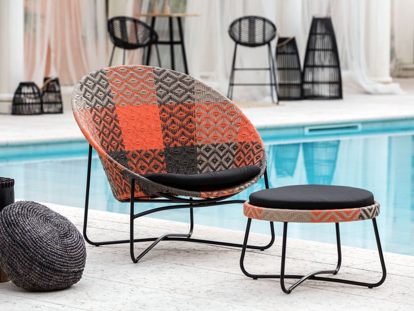 BRAZIL Low fabric stool By cbdesign