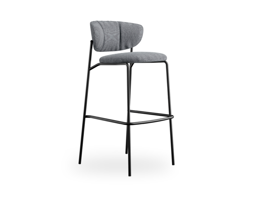 SAMURAI High fabric stool with back By ROSSIN | design Archirivolto ...
