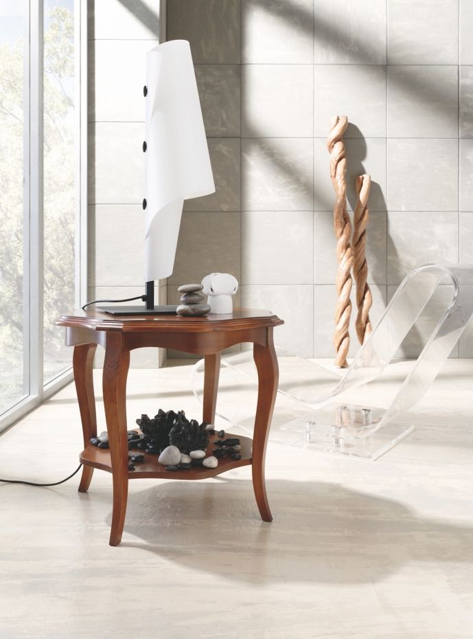 Cherry wood high side table for living room STUART By SELVA
