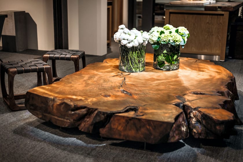 Kauri solid wood coffee table KAURI STUMP Kauri Collection By Riva 1920