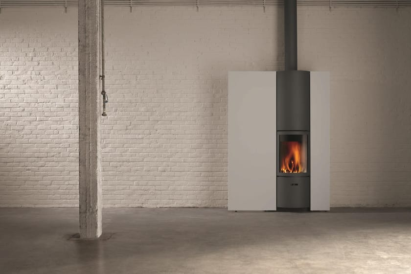 Wood-burning wall-mounted stove for air heating STÛV 30-IN Stûv 30 ...