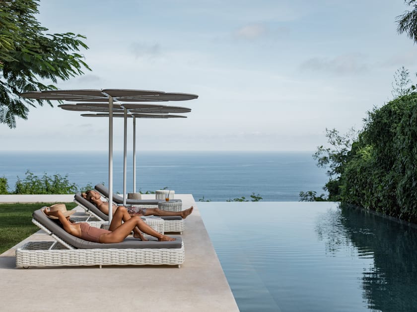 BUBBLE Recliner fabric sun lounger By cbdesign