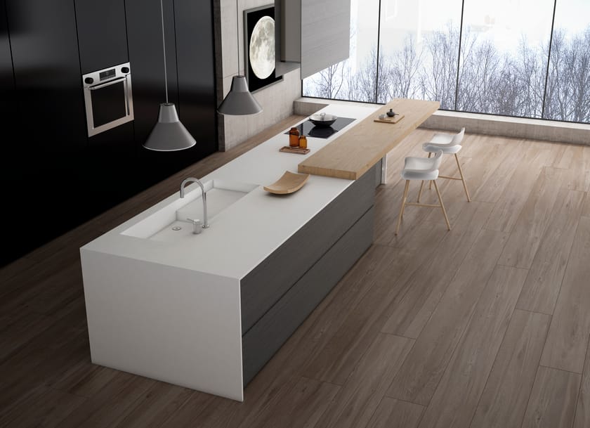 Kitchen worktop / Table Top SUPER WHITE Linetops Collection By APAVISA
