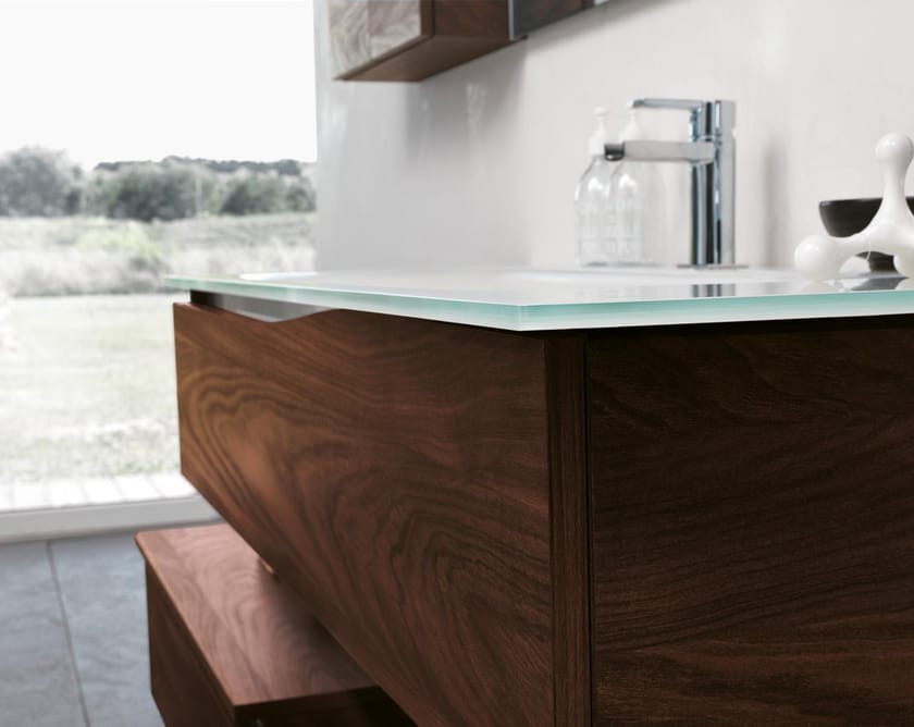 Mobile lavabo sospeso con specchio SWING 27 Collezione SOUND.Swing By BMT