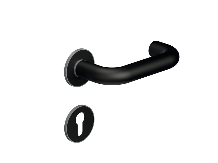 SYSTEM 111 MATT | Door handle with lock System 111 matt Collection By HEWI