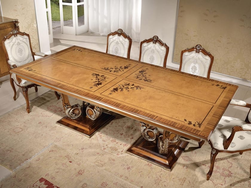 NOBLESSE Rectangular solid wood table By Guerra Vanni