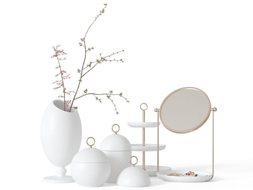 DAHLIA Table-top round mirror By Devon&Devon | design Marcel Wanders