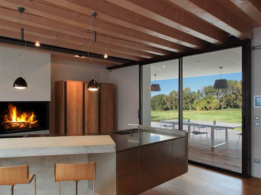 Lift and slide steel double glazed window TABS® | Lift and slide window ...