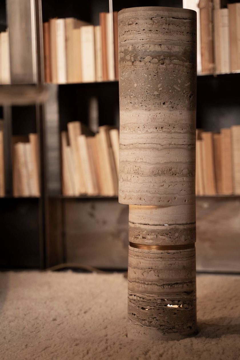 TEST-ONE | Rapolano travertine table lamp Rapolano travertine table ...
