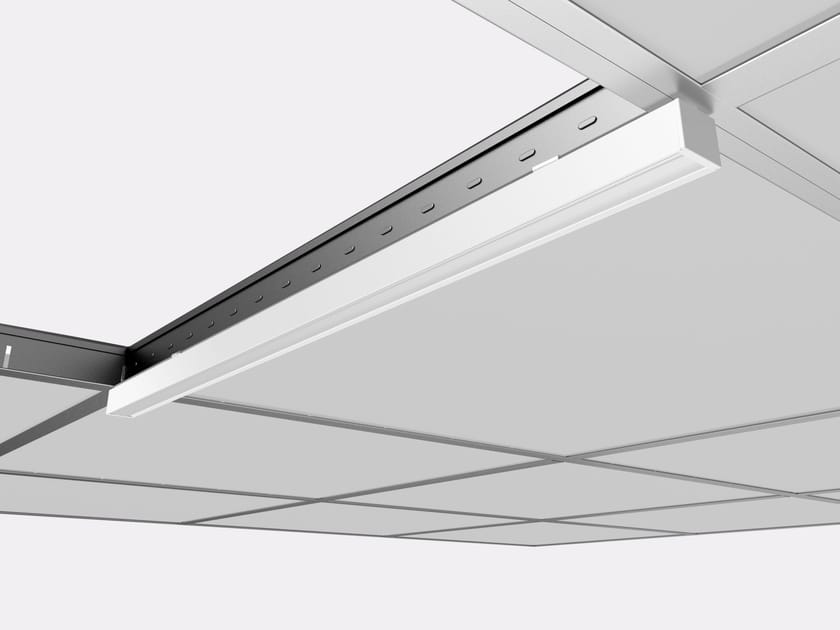 Perfil para iluminación lineal de aluminio para fijación al techo para ...