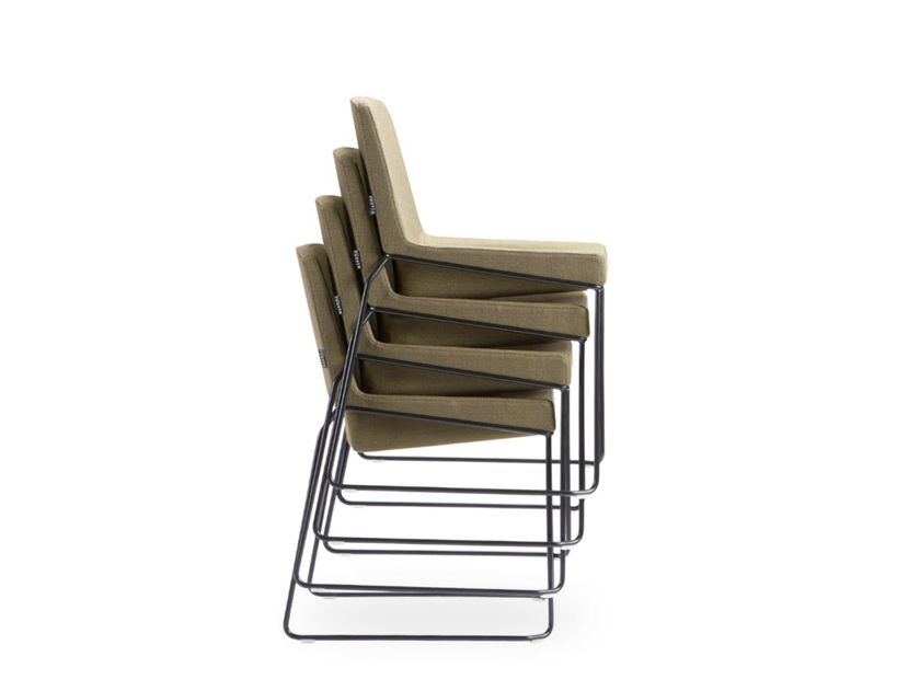 Sled base stackable chair TONIC METAL | Stackable chair Tonic Metal ...