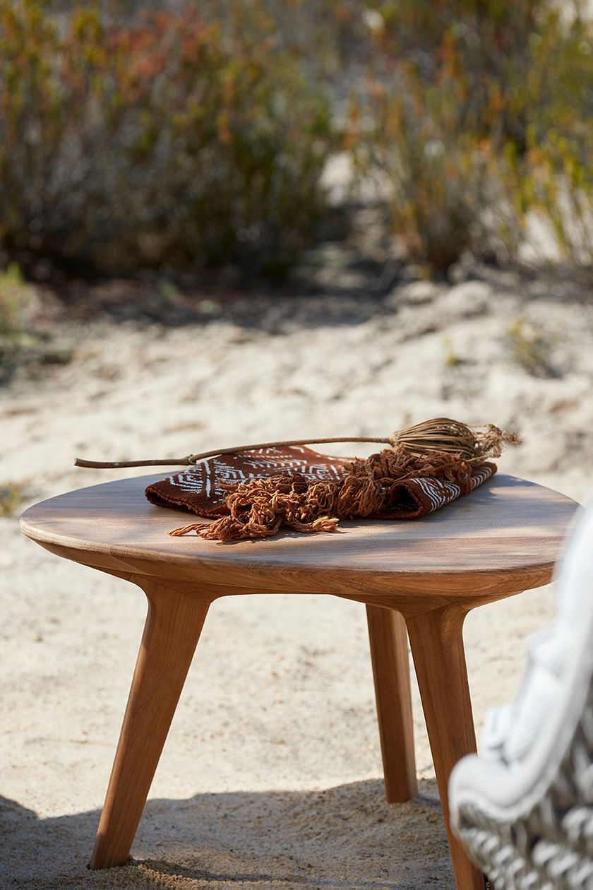 TORSA Low teak garden side table By MANUTTI | design Stephane De Winter