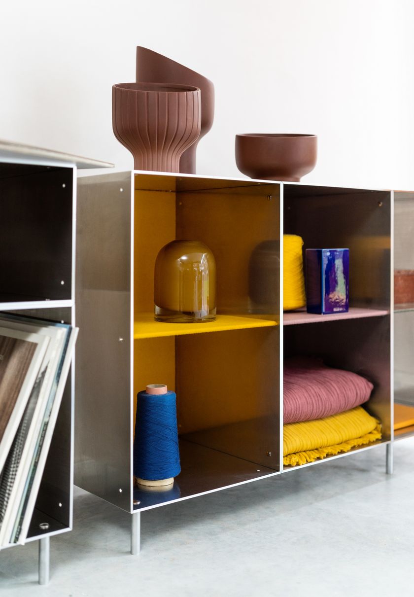 TOTEM SHELVES AND CABINETS | Modular bookcase Open modular aluminium ...