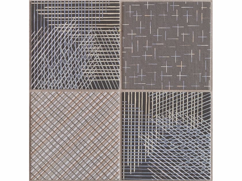 Porcelain stoneware wall/floor tiles TRATTI MIX SCURO TRATTI Collection ...