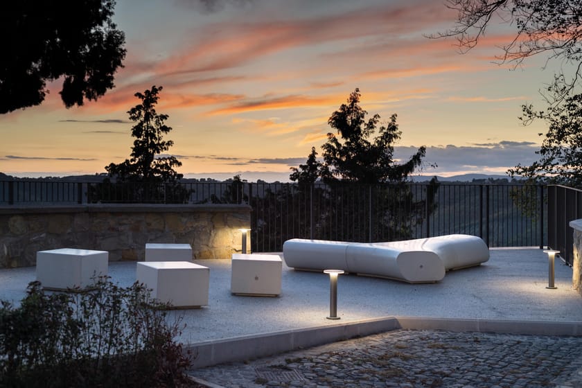 TREE LINE | Sectional bench Sectional reconstructed stone bench By ...