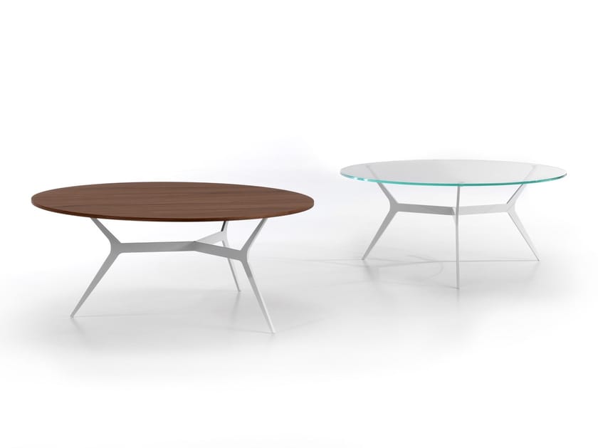 TRIMUNDO | Tavolino basso Tavolino basso rotondo in vetro By SITIA | design Elena Trevisan