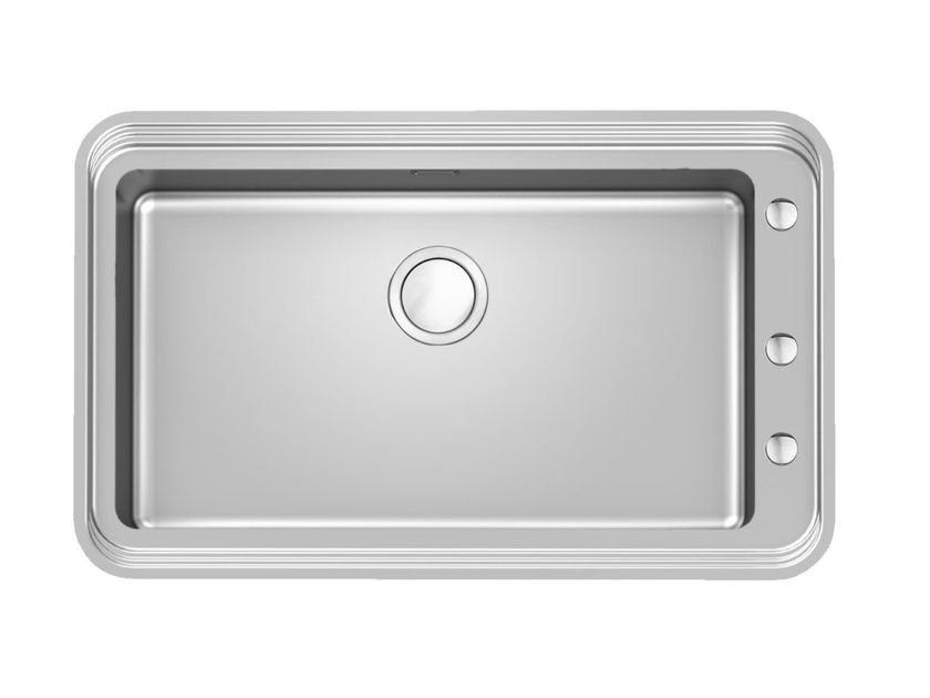 Flush-mounted stainless steel sink TRIPLO INV.V71X40 FT 2020 By Foster