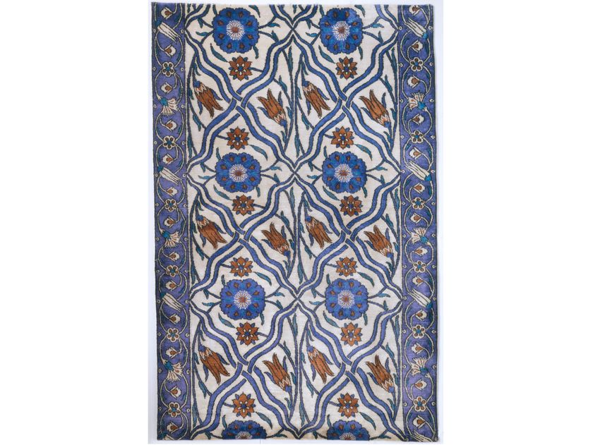 Handmade silk rug with floral pattern TULIP Ottoman Collection By ...