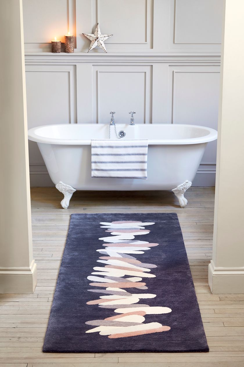 Handmade rectangular wool rug TUMBLE Vista Collection By Deirdre Dyson ...