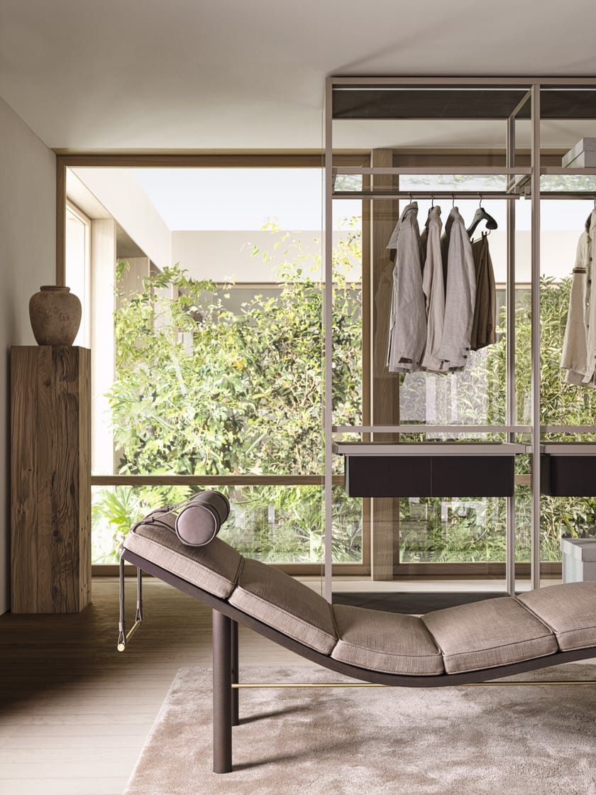 TUSCANY Upholstered fabric chaise longue By Molteni & C. | design Naoto Fukasawa