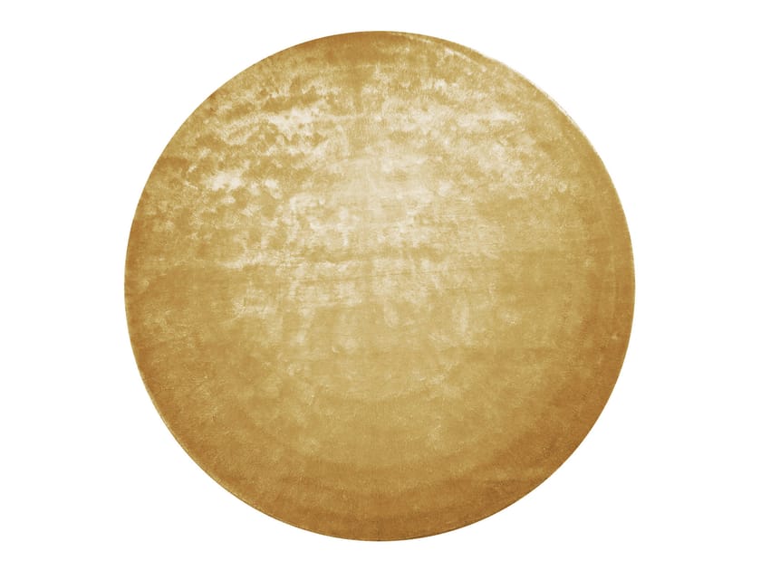 Handmade round silk rug UNTITLED #831 From the Archives Collection By ...