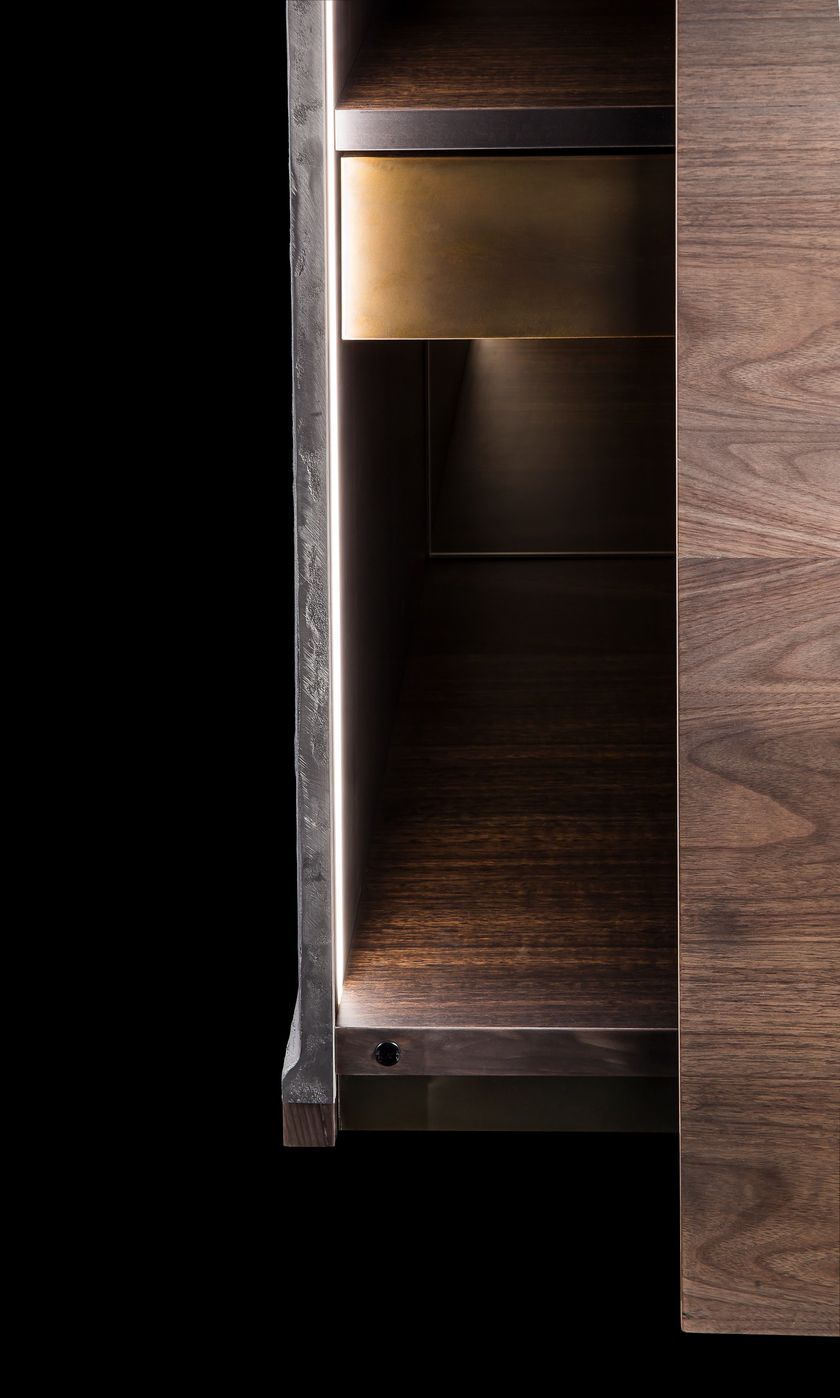 UPPER SIDE Solid wood sideboard with coplanar doors By Henge | design ...