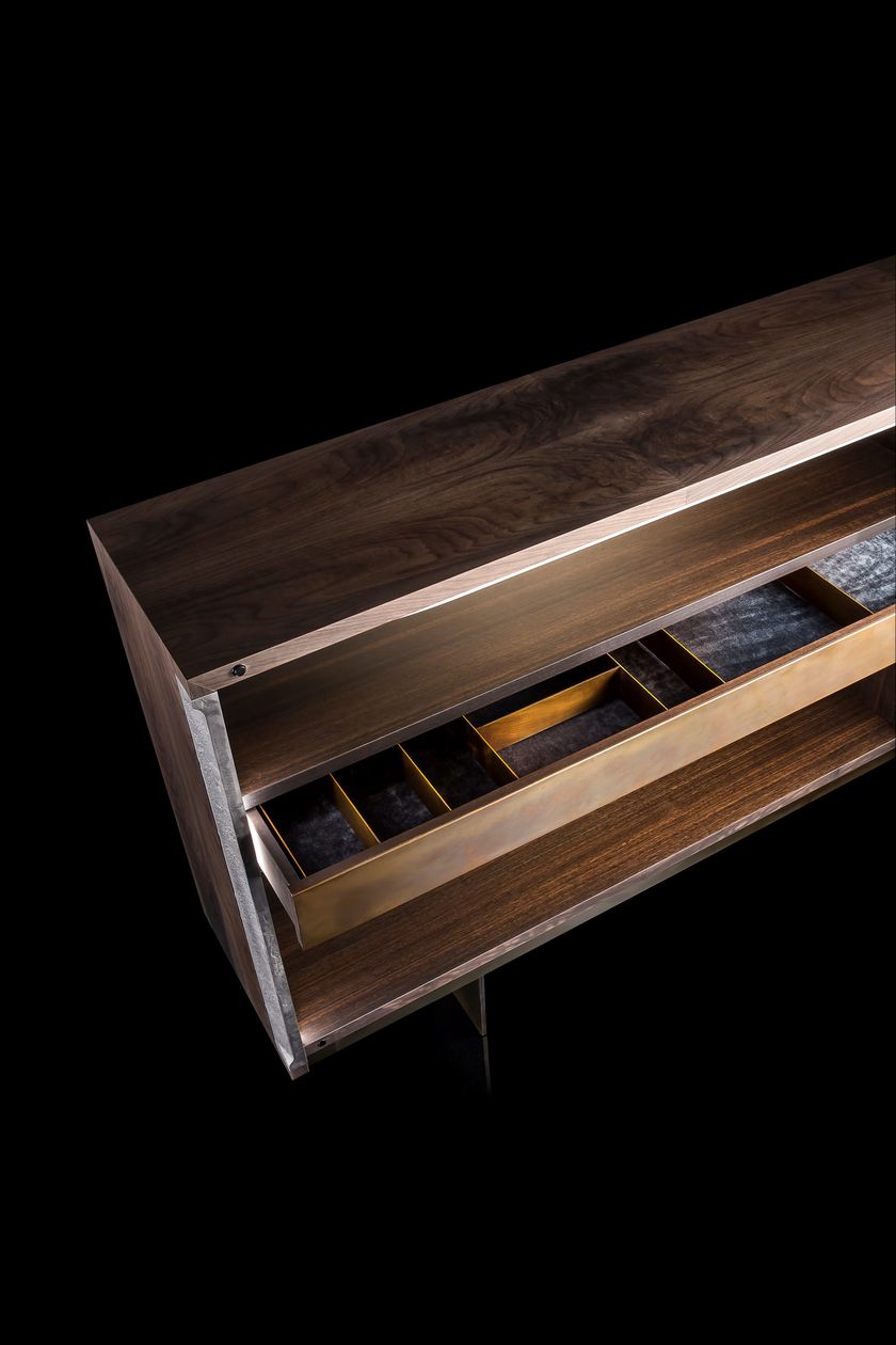 UPPER SIDE Solid wood sideboard with coplanar doors By Henge | design ...